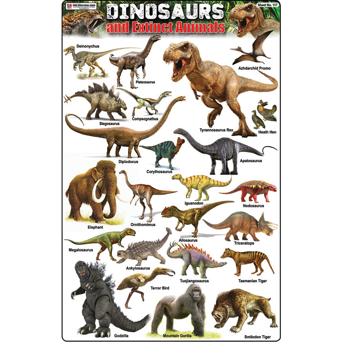 Sheet No 117 (Dinosaurs and Extinct Animals) – gabaedu