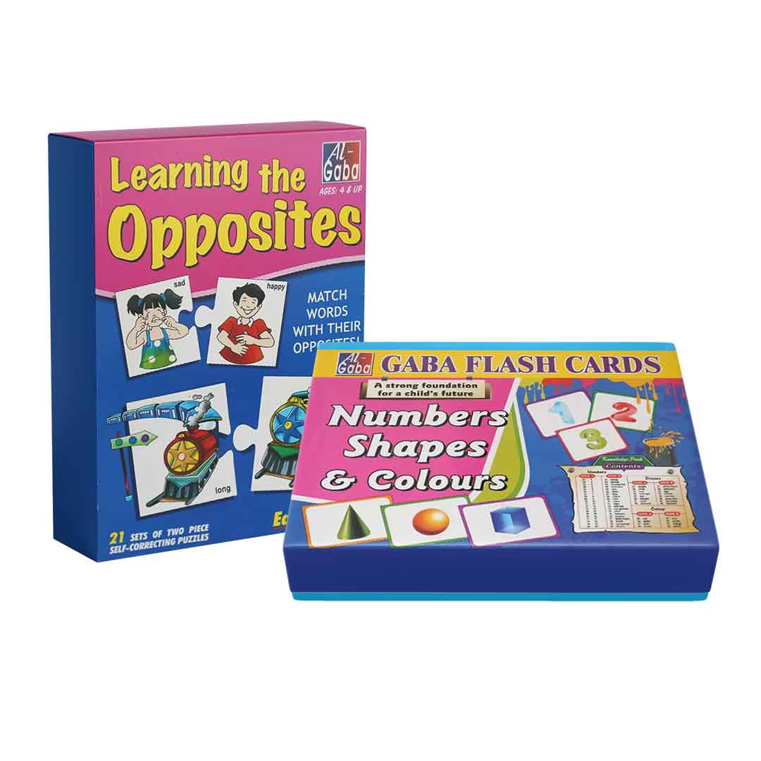 Set of Learning the Opposites + Numbers, Shapes and Colours – gabaedu